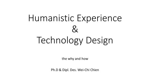 Experience Design – the why and how (an introduction in Chinese)